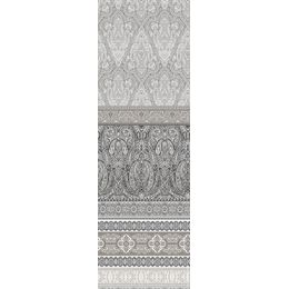 Plaid Fleuresse "Plaid" Wohndecken Gr. B/L: 180 cm x 270 cm, grau (grau, weiß) Baumwolldecken