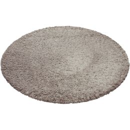Hochflor-Teppich Esprit "YOGI" Teppiche Gr. B/L: 200 cm x 200 cm Ø 200 cm, 50 mm, 1 St., beige (sand) Esszimmerteppiche