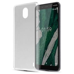 Cadorabo Handyhülle für Nokia 1 PLUS Hülle Nokia 1 PLUS, Hülle TPU Silikon Handy Schutzhülle Ultra Slim, weiß
