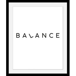 Bild queence "Balance" Bilder Gr. B/H/T: 50 cm x 70 cm x 3 cm, schwarz Kunstdrucke