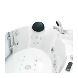 AcquaVapore Whirlpool-Badewanne Whirlpool Badewanne Wanne W70-TH-SC 150x150cm mit Tür