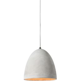 Hängeleuchte Salesfever "Nico" Lampen Gr. 1 flammig, Ø 30 cm Höhe: 120 cm, grau (betongrau, silberfarben) Pendelleuchten und Hängeleuchten