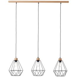 Pendelleuchte Brilliant "Drewno" Lampen Gr. Höhe: 110 cm, braun (schwarz, holzfarben) Pendelleuchten und Hängeleuchten