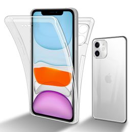 Cadorabo Handyhülle für Apple iPhone 11 Hülle Apple iPhone 11, Flexible Case Handy Schutzhülle - Hülle - Back Cover 360° Grad, weiß