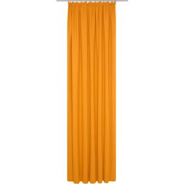 Vorhang WIRTH "WIRTHNatur" Gardinen Gr. 315 cm, Kräuselband, 132 cm, orange Kräuselband