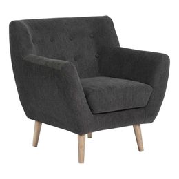 ebuy24 Relaxsessel Monte Sessel dunkelgrau., 81 cm x 85 cm x 78 cm, Dunkelgrau