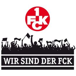 Wandtattoo Wall-Art "Wir sind der FCK mit Logo" Wandtattoos Gr. B/H/T: 80 cm x 60 cm x 0,1 cm, -, bunt (mehrfarbig) Wandtattoos Wandsticker