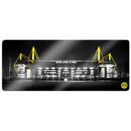 Glasbild Wall-Art "BVB Signal Iduna Park" Bilder Gr. B/H: 100 cm x 40 cm, gelb (schwarz gelb) Glasbilder