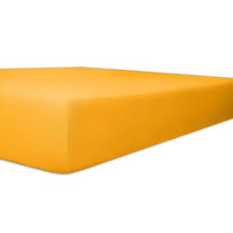 Spannbettlaken kneer "Exclusive-Stretch" Laken Gr. B/L: 180-200 cm x 200-220 cm 1 St., Jersey-Elasthan, 40 cm, 180-200 x 200-220 cm, gelb (honigfarben) Spannbettlaken optimaler Sitz