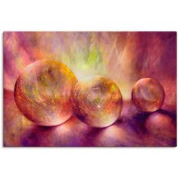 Wandbild Artland "Purpures Licht" Bilder Gr. B/H: 90 cm x 60 cm, Leinwandbild Muster Querformat, 1 St., lila Kunstdrucke