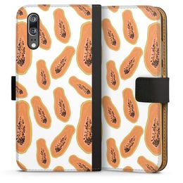 DeinDesign Handyhülle Papaya, Huawei P20 Hülle Handy Flip Case Wallet Cover Handytasche Leder