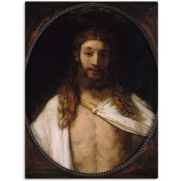 Leinwandbild Artland "Der auferstandene Christus. 1661" Bilder Gr. B/H: 60 cm x 80 cm, Religion, 1 St., braun Leinwandbilder