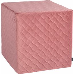 Sitzwürfel H.O.C.K. "Soft Nobile" HOCKer Gr. B/H: 45 cm x 45 cm, rosa (hellrosa) Sitzkissen Sitzwürfel