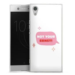 DeinDesign Handyhülle Not Your Ernst, Sony Xperia XA 1 Silikon Hülle Bumper Case Handy Schutzhülle