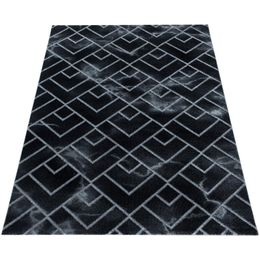 Teppich Ayyildiz Teppiche "NAXOS 3814" Teppiche Gr. B/L: 140 cm x 200 cm, 12 mm, 1 St., silberfarben Esszimmerteppiche