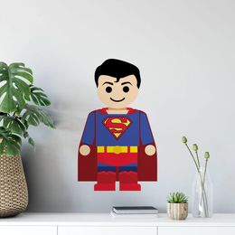 Wandtattoo Wall-Art "Spielfigur Superheld Superman" Wandtattoos Gr. B/H/T: 72 cm x 120 cm x 0,1 cm, -, bunt Wandtattoos Wandsticker