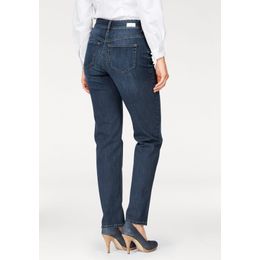 Bequeme Jeans MAC "Stella" Gr. 36, Länge 34, blau (busy blue used) Damen Jeans High-Waist-Jeans
