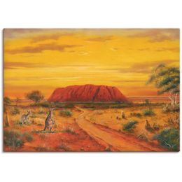 Leinwandbild Artland "Australisches Tal" Bilder Gr. B/H: 100 cm x 70 cm, Australien, 1 St., braun Leinwandbilder