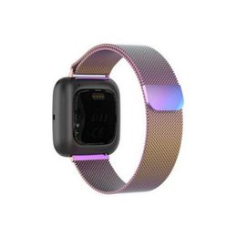 SmartUP Uhrenarmband Für Fitbit Versa 2 Magnetisches Edelstahl Armband Milanese