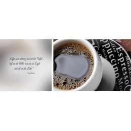 Leinwandbild queence "schwarzer Kaffee" Bilder Gr. B/H/T: 100 cm x 40 cm x 2 cm, bunt Leinwandbilder
