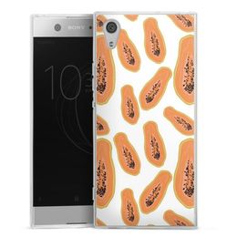 DeinDesign Handyhülle Papaya, Sony Xperia XA 1 Silikon Hülle Bumper Case Handy Schutzhülle