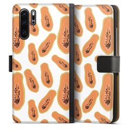 DeinDesign Handyhülle Papaya, Huawei P30 Pro Hülle Handy Flip Case Wallet Cover Handytasche Leder