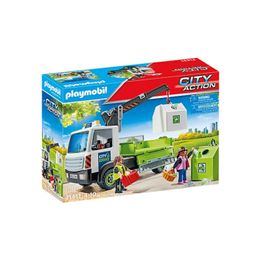 Playmobil® Konstruktionsspielsteine City Action Altglas-LKW mit Container