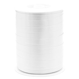 Star Dekoband, Geschenkband Ringelband 10mm x 250m Rolle Weiß