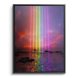 DOTCOMCANVAS® Leinwandbild Neon Rainbow
