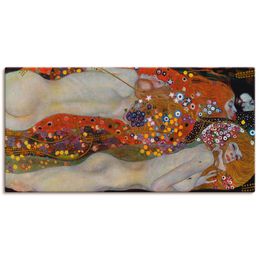 Wandbild Artland "Wasserschlangen II (Die Freundinnen)" Bilder Gr. B/H: 150 cm x 75 cm, Leinwandbild Frau Querformat, 1 St., bunt Kunstdrucke