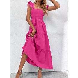 RUZU UG Dirndl Kleid Mode Sommer Neue Stil Hosenträger Kuchen Langer Rock