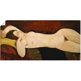 Wandbild Artland "Akt einer schlafenden Frau" Bilder Gr. B/H: 150 cm x 75 cm, Poster Frau, 1 St., rot Kunstdrucke