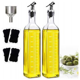 Lubgitsr Ölspender Ölflasche Essig-und Ölspender aus Glas mit Ausgießer