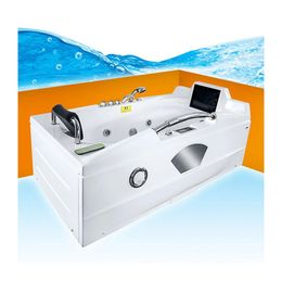 AcquaVapore Whirlpool-Badewanne Whirlpool Pool Badewanne mit TV T42L-TH-SC 171x92cm