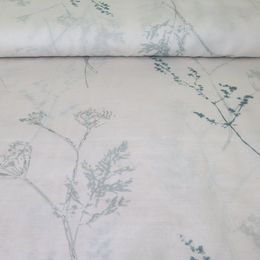 OTTO Stoff Gardinenstoff halb-transparent Gräser pastell petrol mint, beige