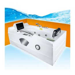 AcquaVapore Whirlpool-Badewanne Whirlpool Pool Badewanne Wanne mit TV T42R-TH 92x171cm