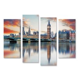 islandburner Leinwandbild London Big Ben und Houses of Parliament Großbritannien Bilder