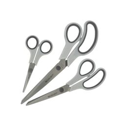 Westcott Scheren-Set Easy Grip Scheren 3 Stück Grau