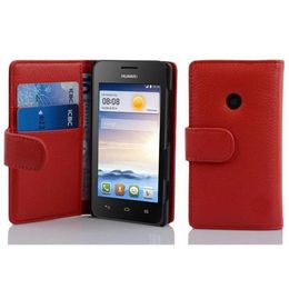 Cadorabo Handyhülle für Huawei Y3 / Y3C / Y330 / Y331 / Y360 Hülle Huawei Y3 / Y3C / Y330 / Y331 / Y360, Klappbare Handy Schutzhülle - Hülle - mit Sta