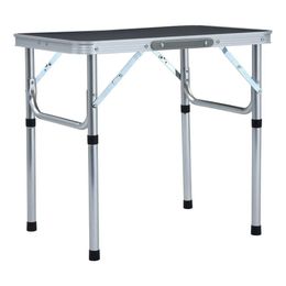 vidaXL Campingtisch vidaXL Klappbarer Campingtisch Weiß Aluminium 60x45 cm