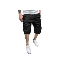 FIDDY 3/4-Jeans Kurze Hosen Herren Cargo Shorts Herren Sommer Freizeithose mit Taschen