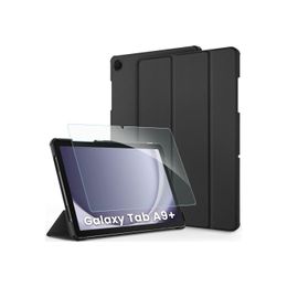 Mutoy Tablet-Hülle für Samsung Galaxy Tab A9+ Hülle mit Schutzfolie 11 Zoll 2023 Schutzhülle Panzerglas Kompatibel mit Samsung Galaxy Tab A9 Plus(SM-X210/216/218)