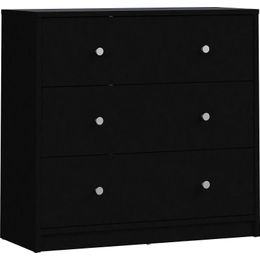 Schubkastenkommode Home Affaire Sideboards Gr. B/H/T: 72,4 cm x 68,3 cm x 30,1 cm, 3, schwarz Schubladenkommoden