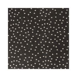 Rico Design Stoff Rico Design Baumwollstoff Stoffabschnitt Sterne schwarz natur 50x140cm