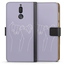 DeinDesign Handyhülle Pinky Promise Line Art, Huawei Mate 10 lite Hülle Handy Flip Case Wallet Cover