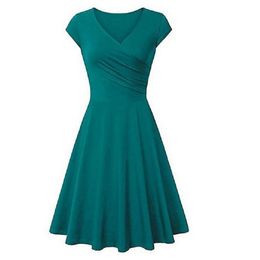 ZWY A-Linien-Kleid hellgrün rock damen knielang