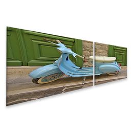 islandburner Leinwandbild Azurblaue Vespa Bilder