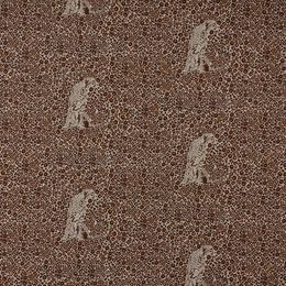 OTTO Stoff Dekostoff Halbpanama Leinenlook Leoparden natur braun 1,40m Breite, beige|braun