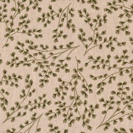 OTTO Stoff Dekostoff Fragile Leaves kleine Blätterzweige natur grün 1,40m, beige|grün