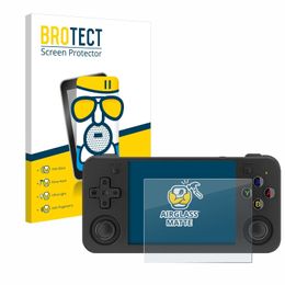 BROTECT Displayschutzglas Schutzglas für Anbernic RG35XX H, Schutzfolie Display Schutz Glas Folie matt, weiß